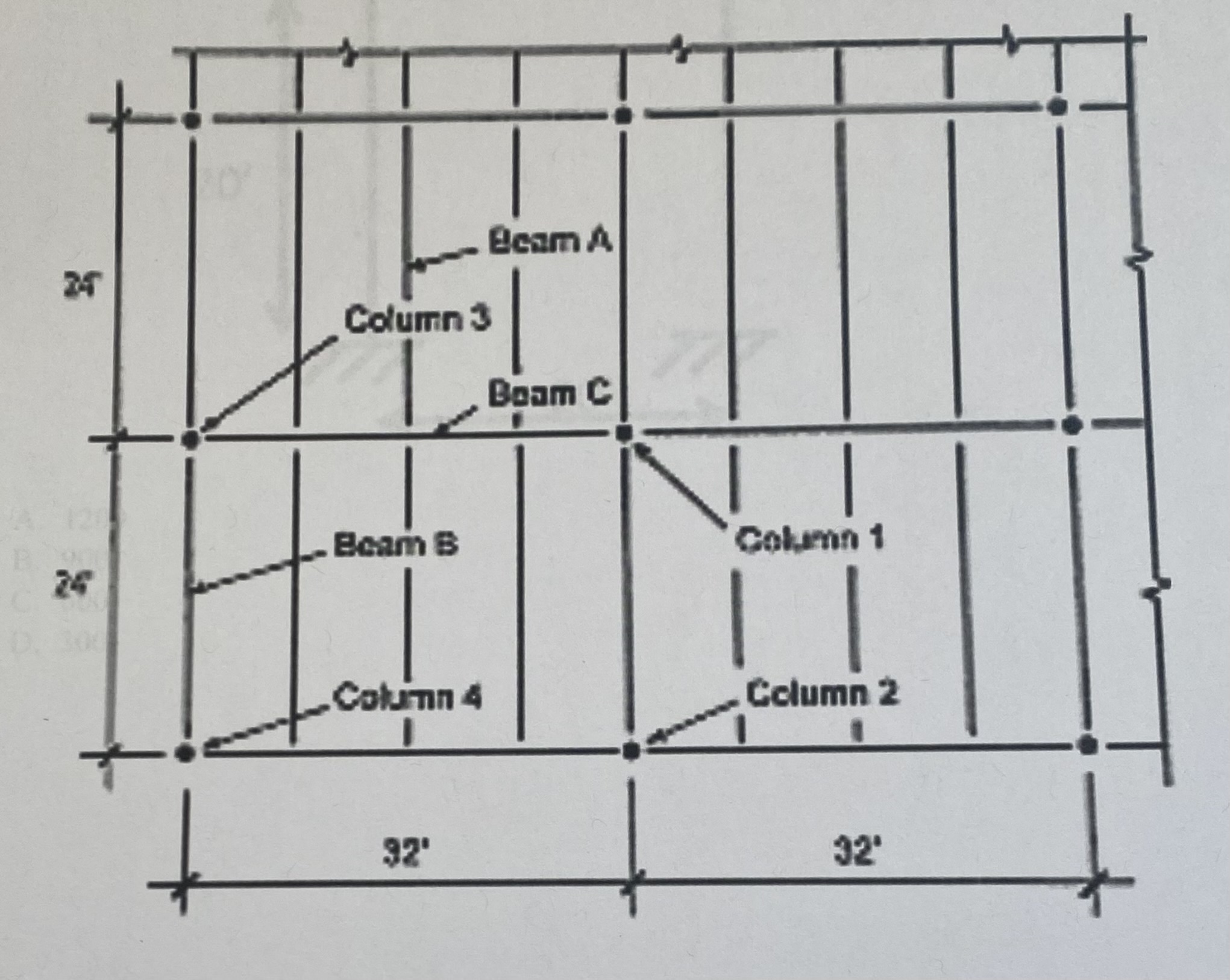 The following framing plan supports an 8" thick | Chegg.com