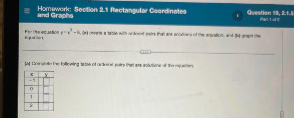 Solved Homework Section 2 1 Rectangular Coordinates And