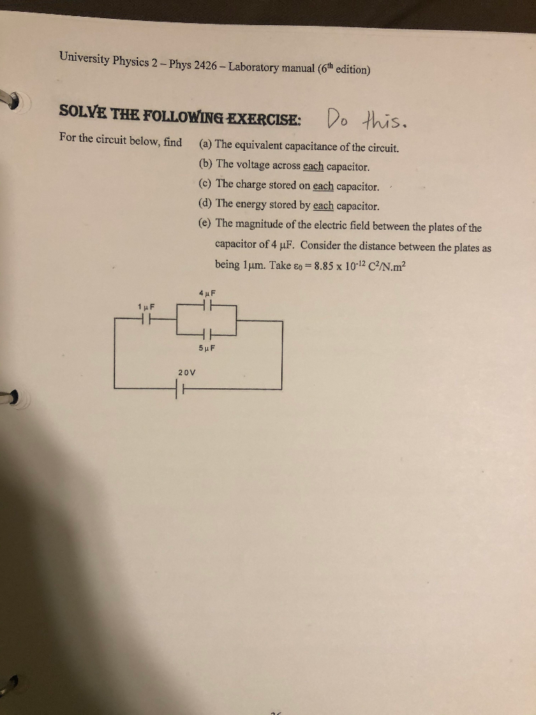 Solved University Physics 2 - Phys 2426 - Laboratory manual | Chegg.com