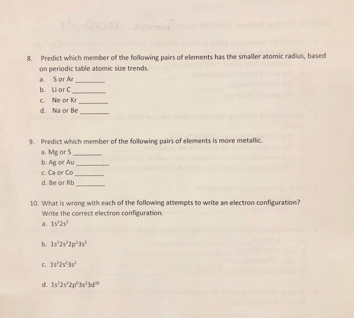 Solved Predict which member of the following pairs of | Chegg.com