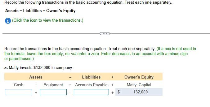 Solved Record the following transactions in the basic | Chegg.com