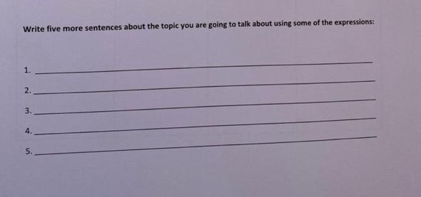 Solved Write five more sentences about the topic you are | Chegg.com