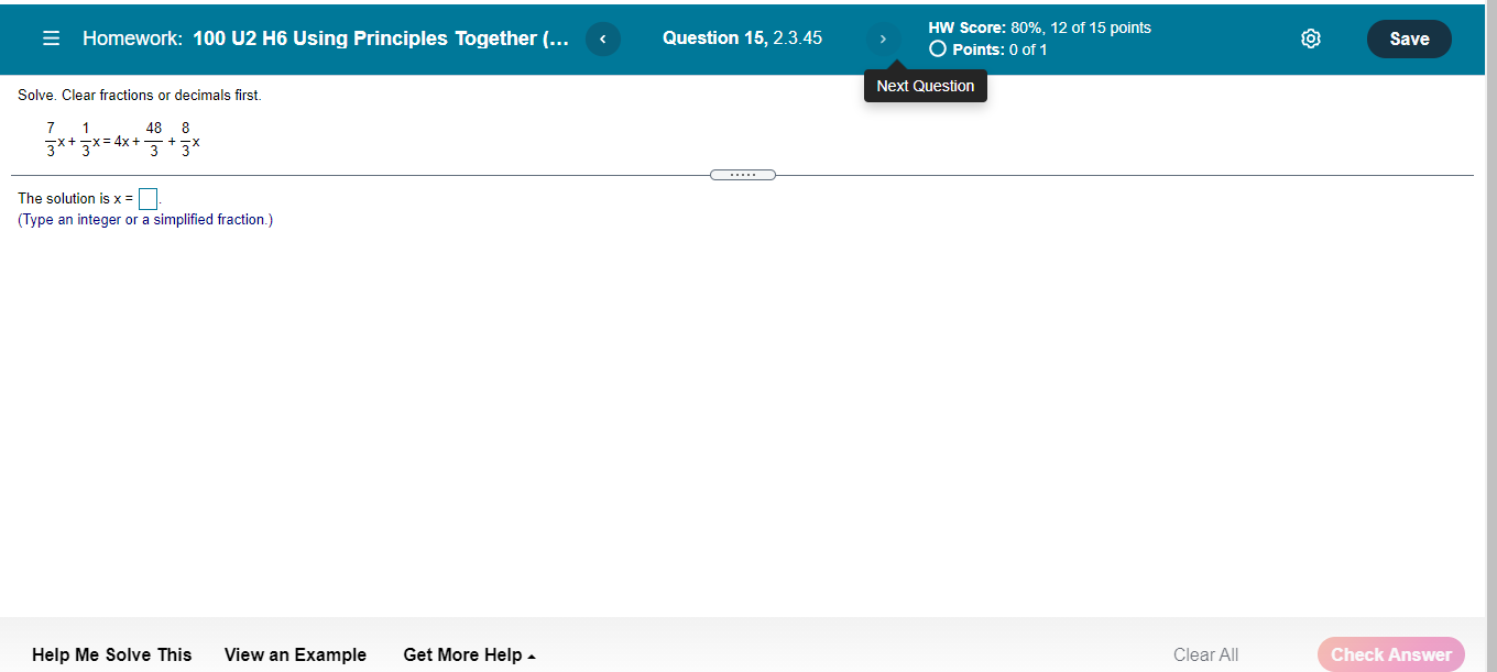 Solved = Homework: 100 U2 H6 Using Principles Together (... | Chegg.com