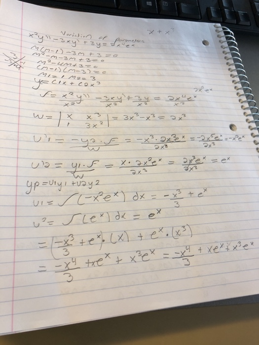 Solved Differential equations: Solve the ODE by variation of | Chegg.com