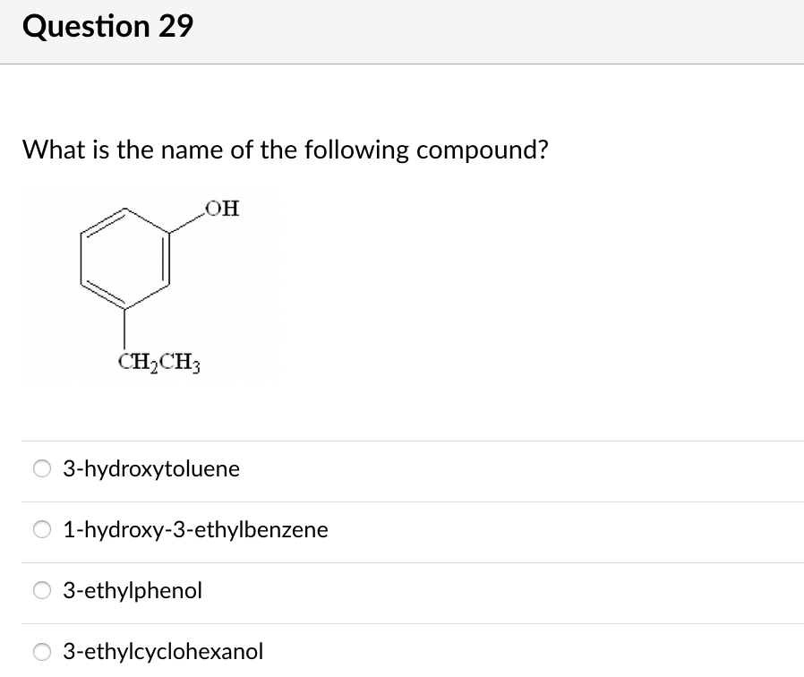Solved Question 29 What is the name of the following | Chegg.com