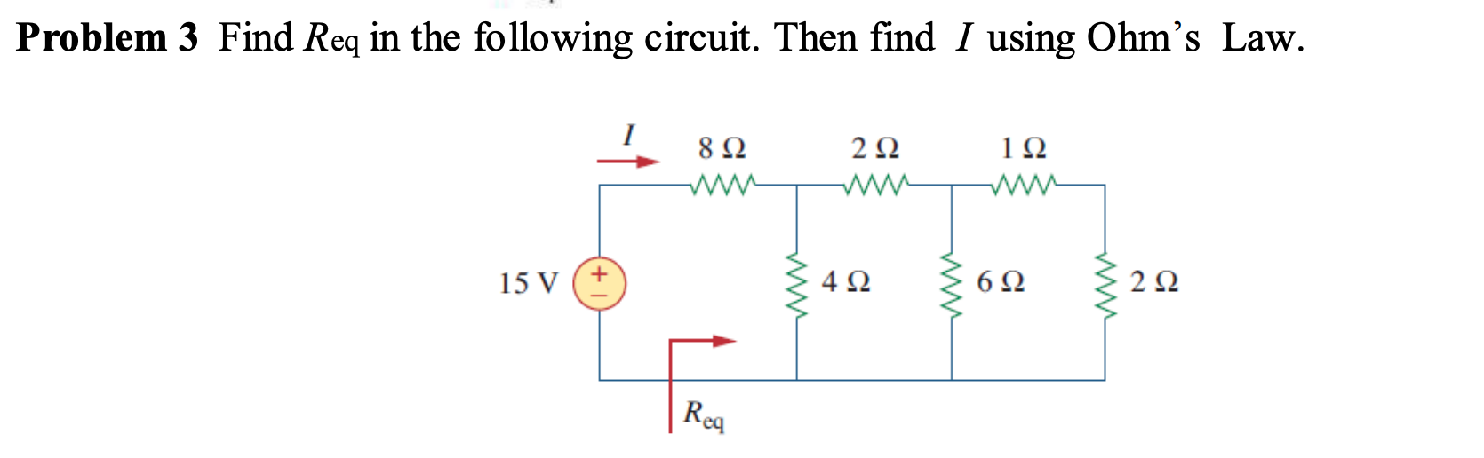 Solved Problem 3 Find Req in the following circuit. Then | Chegg.com