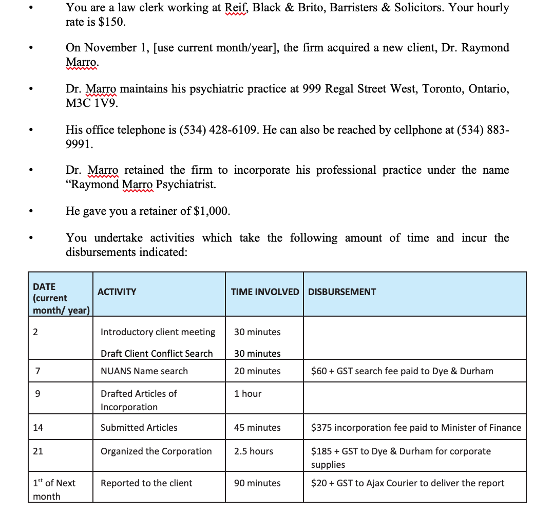 You are a law clerk working at Reif, Black \& Brito, | Chegg.com