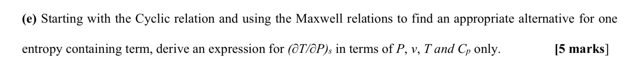 Solved (e) Starting with the Cyclic relation and using the | Chegg.com