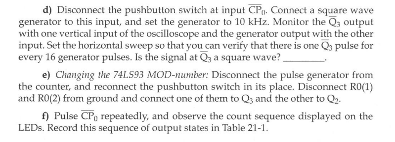 c) Pulse CP0 and observe the counter sequence | Chegg.com