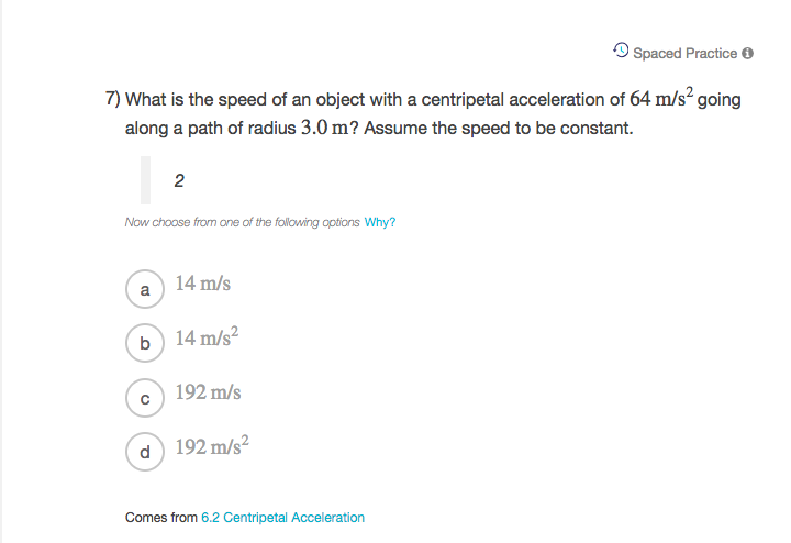 Solved Spaced Practice 7) What is the speed of an object | Chegg.com