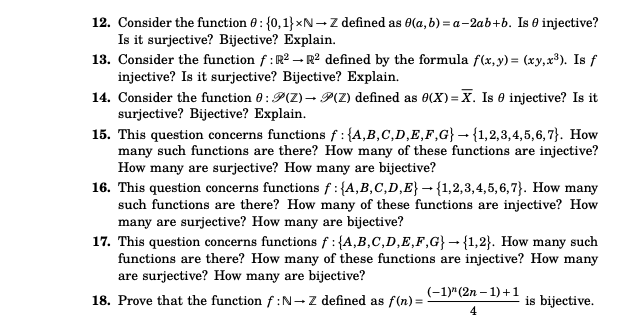 Solved 12. Consider the function 0: {0,1}xN-Z defined as | Chegg.com