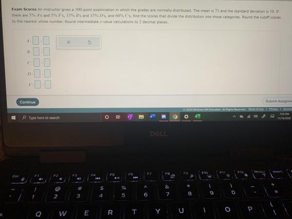 Solved Please help me... :( An instructor gives a 100 -point | Chegg.com