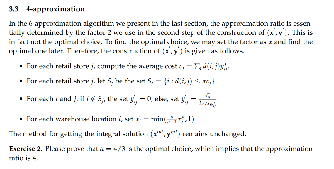 Solved 33 4 Approximation In The 6 Approximation Algorithm 5000