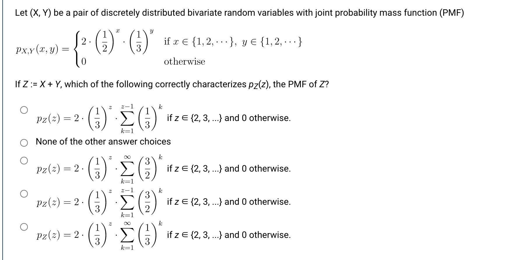 Solved Let (X, Y) be a pair of discretely distributed | Chegg.com