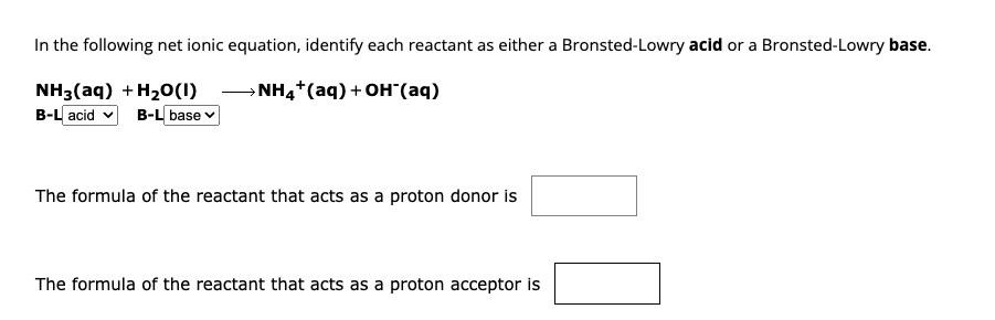 Solved In the following net ionic equation, identify each | Chegg.com