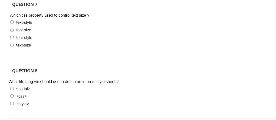 Solved What is correct HTML for referring an external style | Chegg.com