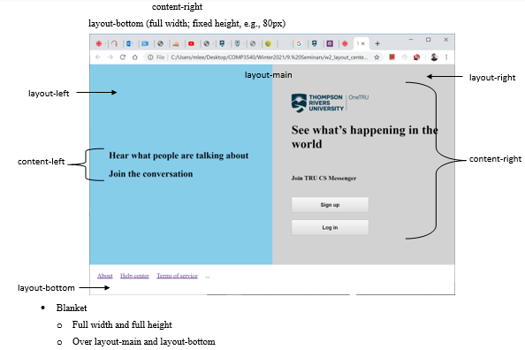 Solved Layout, positioning, modal windows – | Chegg.com