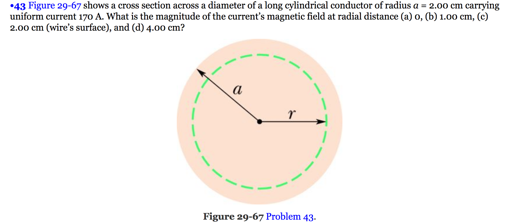Solved •43 Figure 29-67 shows a cross section across a | Chegg.com