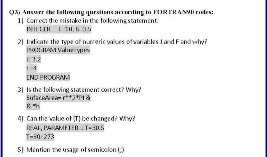 Solved (3) Answer the following questions according to | Chegg.com
