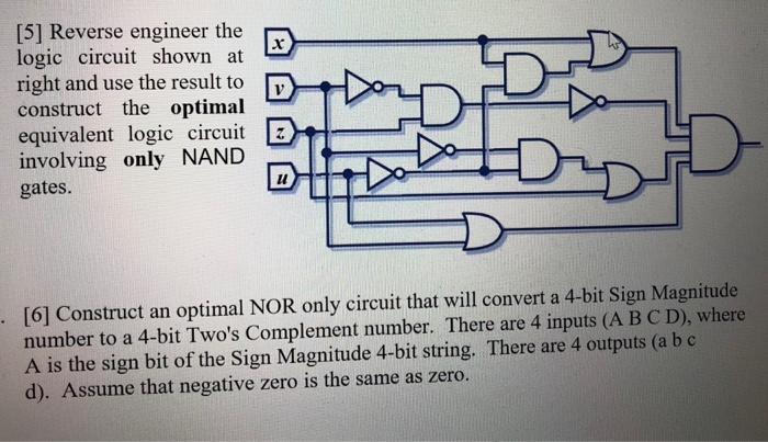 Solved [5] Reverse engineer the logic circuit shown at right | Chegg.com