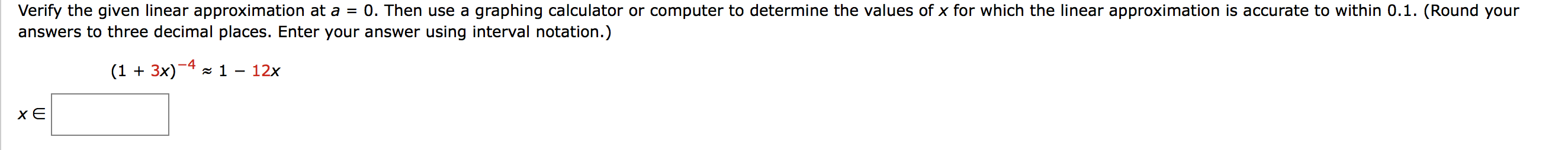 Solved Verify the given linear approximation at a = 0. Then | Chegg.com