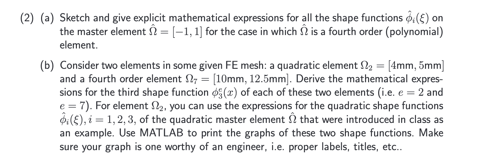 Solved (a) Sketch and give explicit mathematical expressions | Chegg.com