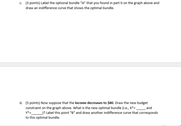 Solved 1. Constrained optimization a. (5 points) Draw a | Chegg.com