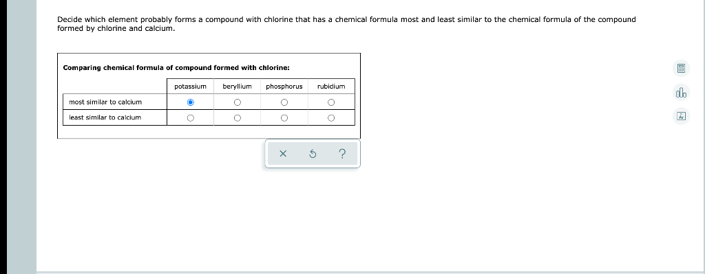 Solved Decide which element probably forms a compound with | Chegg.com