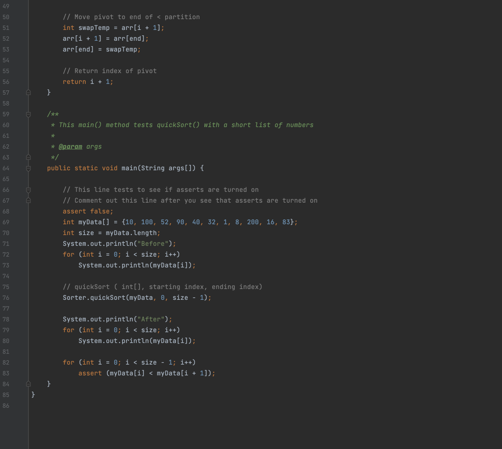 Solved Use this Sorter.java right down blow. Please do part | Chegg.com