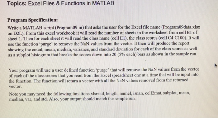 Solved Please see the data provided in excel. the program | Chegg.com