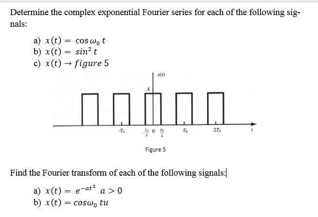 Solved Determine the complex exponential Fourier series for | Chegg.com