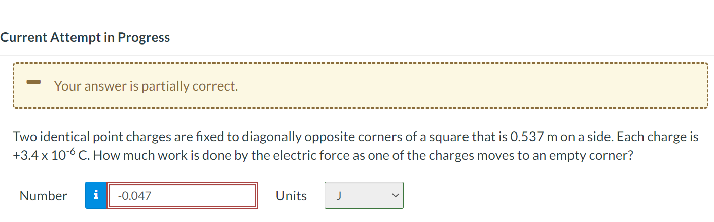 Solved Current Attempt in Progress Two identical point | Chegg.com