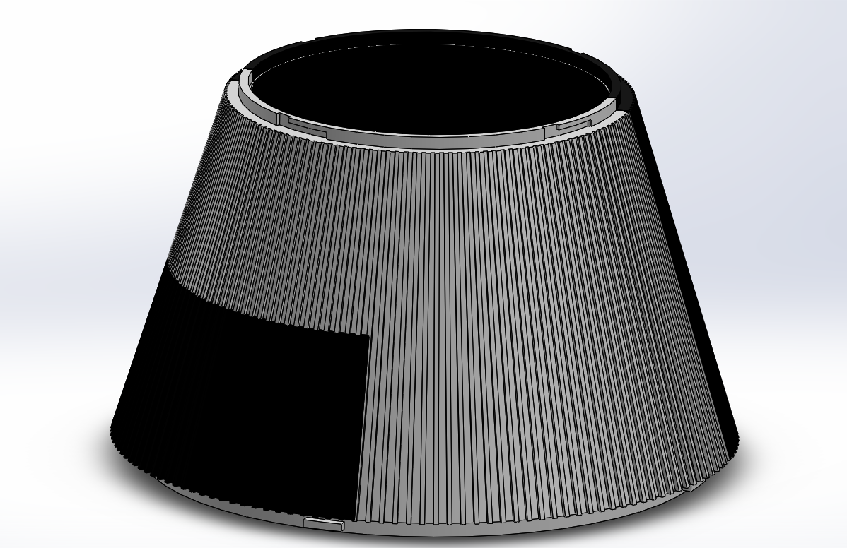 Solved How could I make that gear pattern in a cone that's | Chegg.com