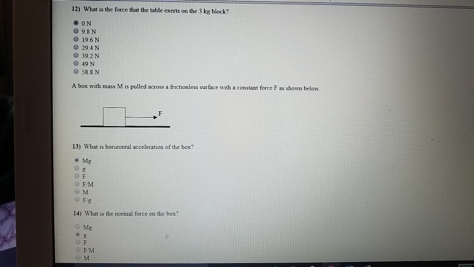 Solved Three boxes are at rest on a table top as shown below | Chegg.com