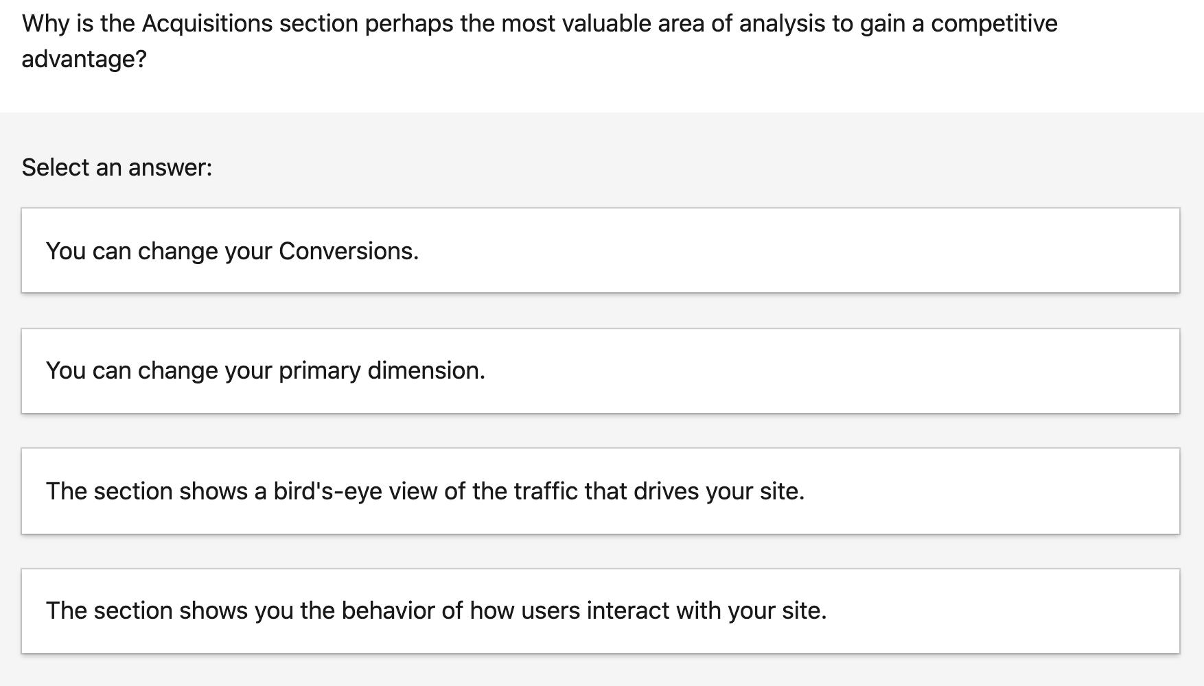 Solved Why is the Acquisitions section perhaps the most | Chegg.com