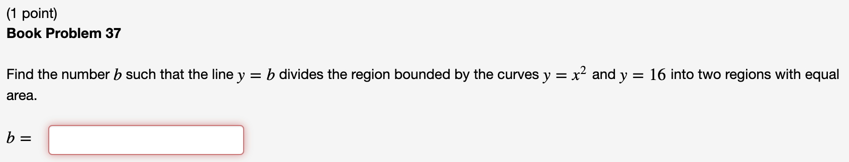 Solved (1 point) Book Problem 10 Consider the region between | Chegg.com