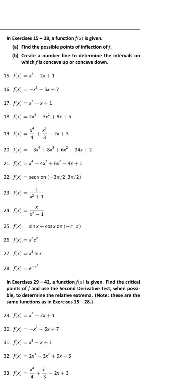 Solved In Exercises 15-28, a function f(x) is given. (a) | Chegg.com