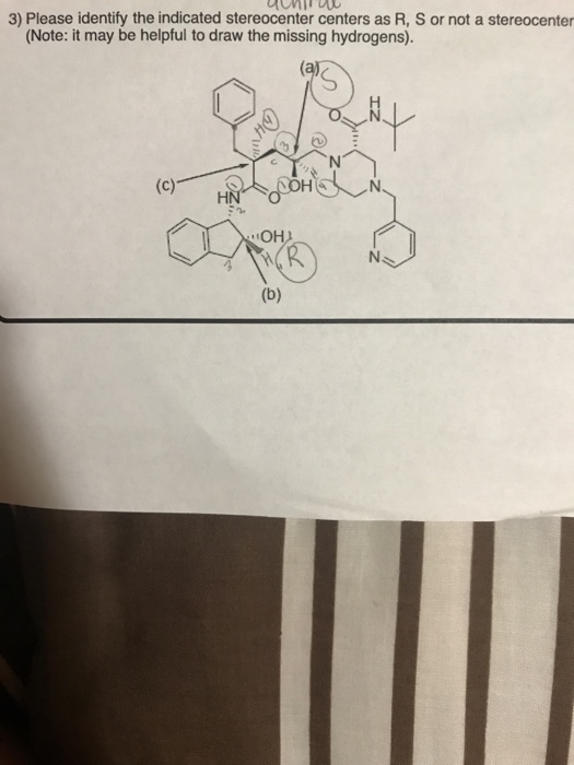 Solved 3) Please identify the indicated stereocenter centers | Chegg.com