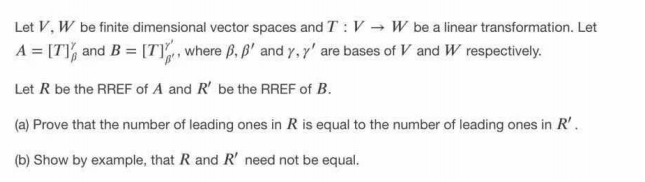 Solved Let V. W be finite dimensional vector spaces and T :V | Chegg.com