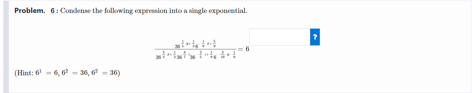 Solved Problem. 6 : Condense the following expression into a | Chegg.com