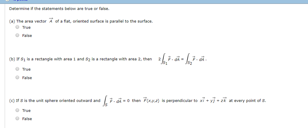 Solved Determine if the statements below are true or false. | Chegg.com