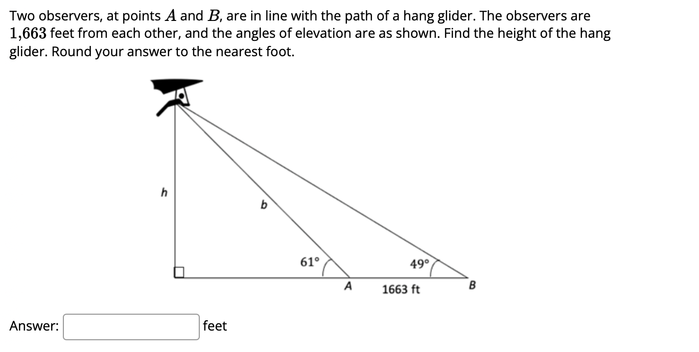 Solved Two observers, at points A and B, are in line with | Chegg.com