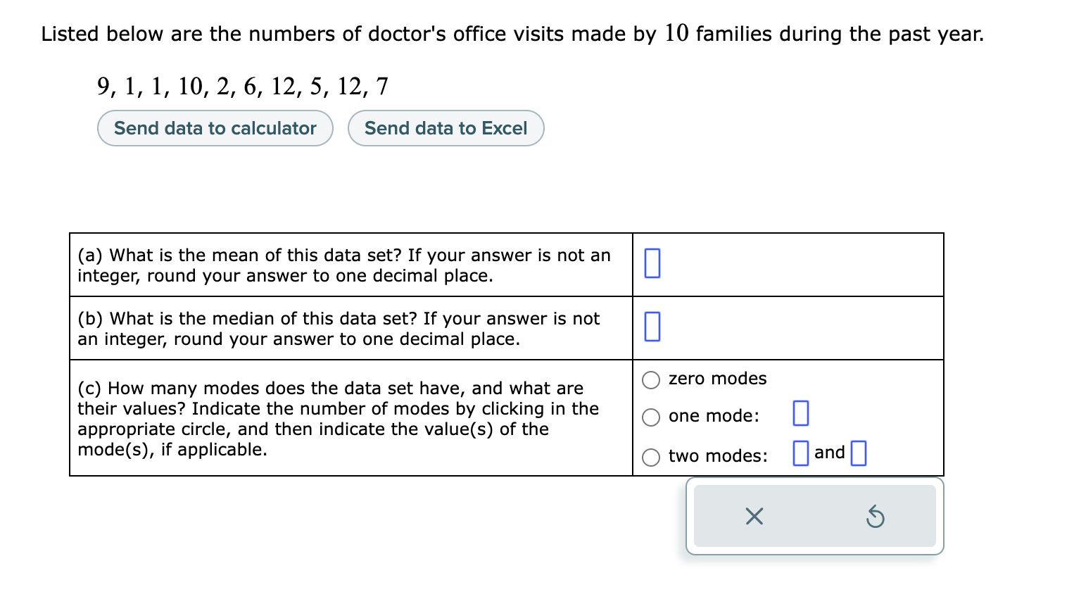 Solved isted below are the numbers of doctor's office visits | Chegg.com