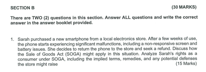 Solved SECTION B (30 MARKS) There are TWO (2) questions in | Chegg.com
