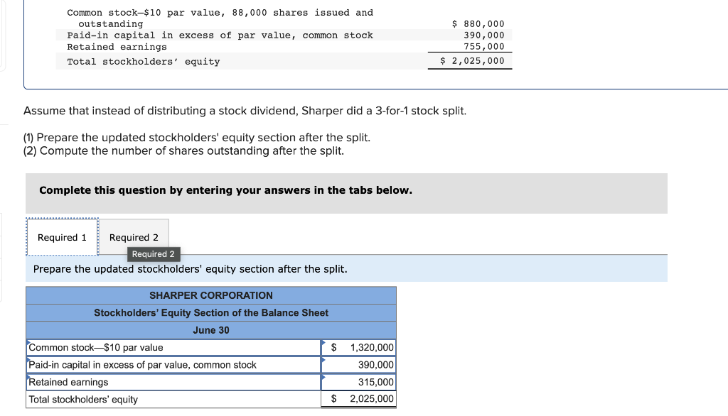 On June 30 , Sharper Corporation's stockholders' | Chegg.com