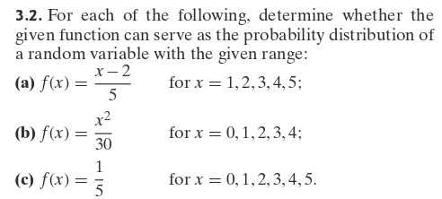 Solved 3.2. For each of the following, determine whether the | Chegg.com