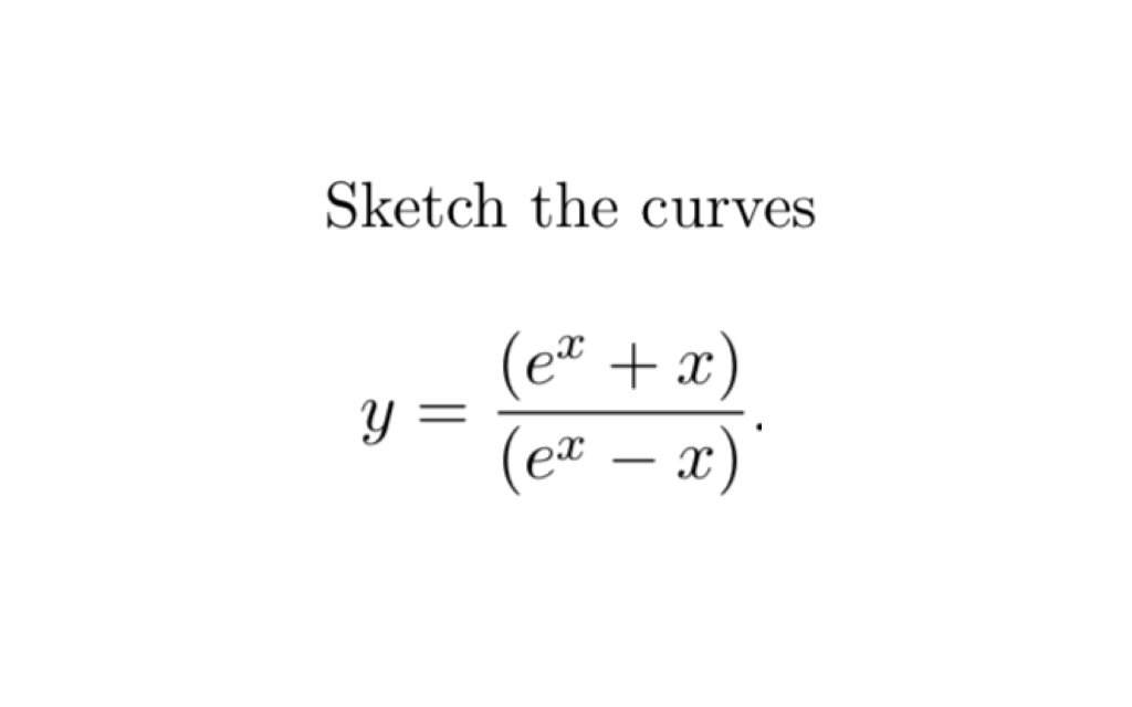Solved Sketch the curves (ex + x) Y = (ex – x | Chegg.com