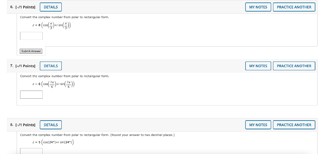Solved 6. [-/1 Points) DETAILS MY NOTES PRACTICE ANOTHER | Chegg.com