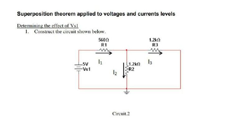 Solved Superposition theorem applied to voltages and | Chegg.com