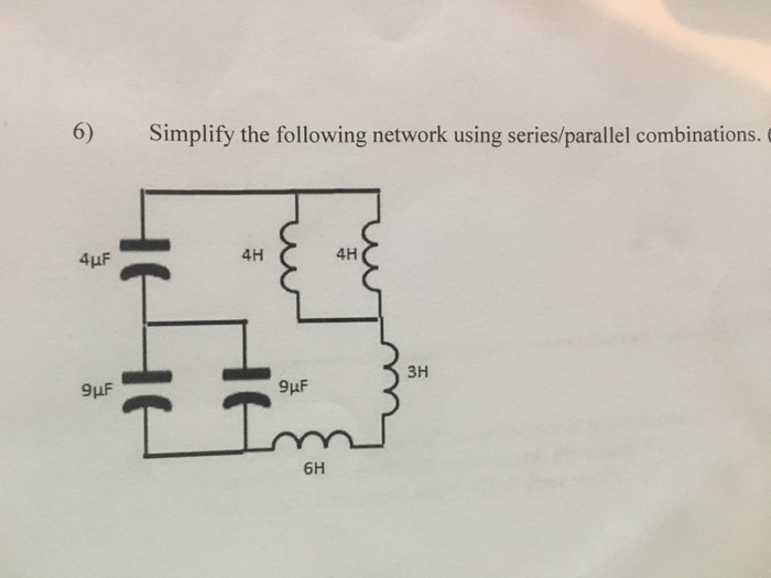 Solved Simplify the following network using series/parallel | Chegg.com
